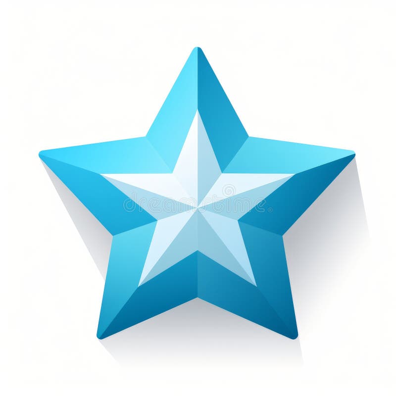 A Blue Star Icon on a White Background Stock Illustration ...