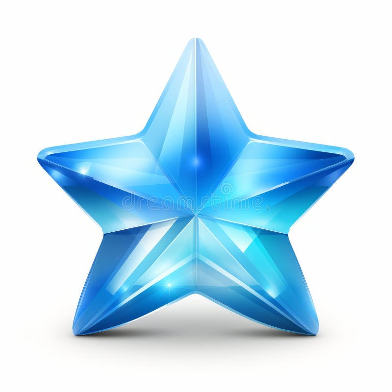 A Blue Star Icon on a White Background Stock Illustration ...