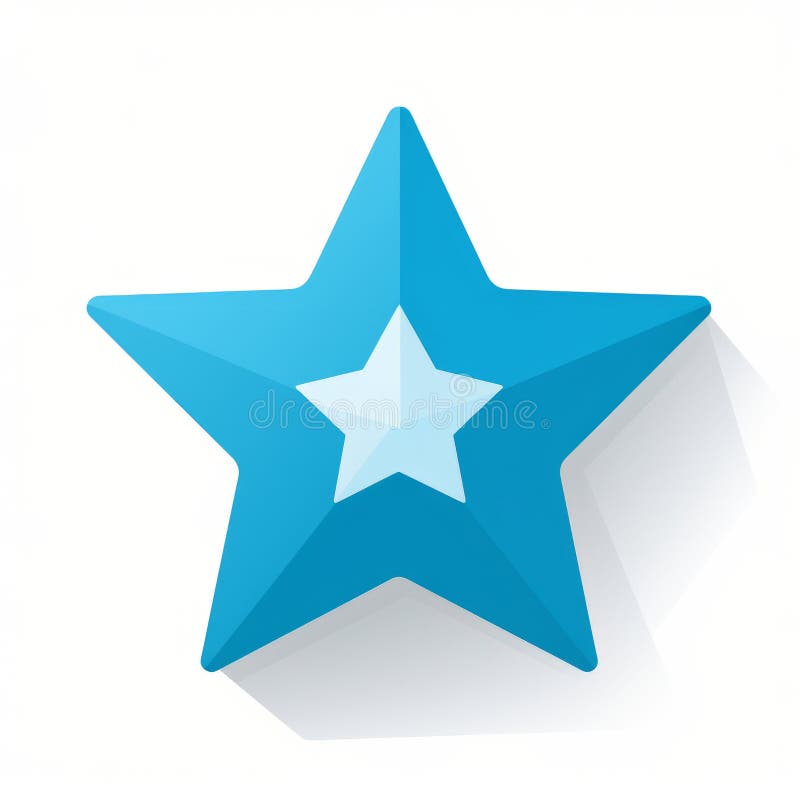 A Blue Star Icon on a White Background Stock Illustration ...