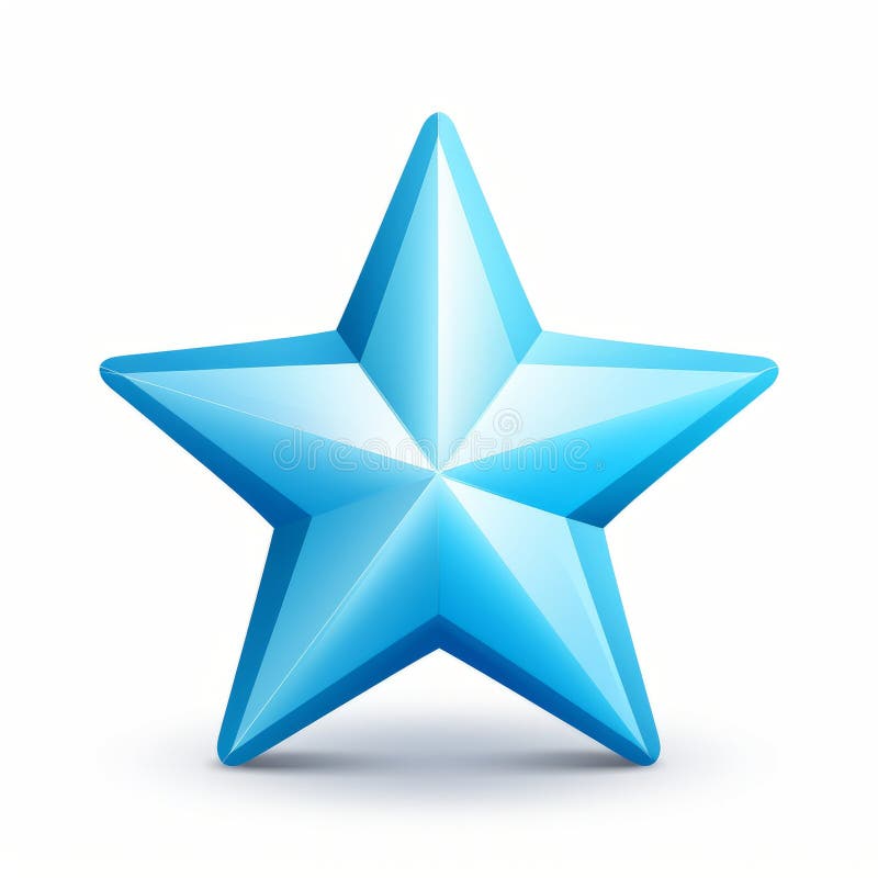 A Blue Star Icon on a White Background Stock Illustration ...