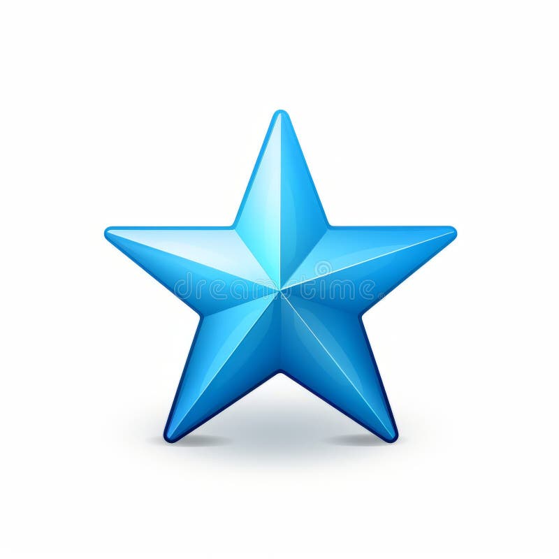 A Blue Star Icon on a White Background Stock Illustration ...