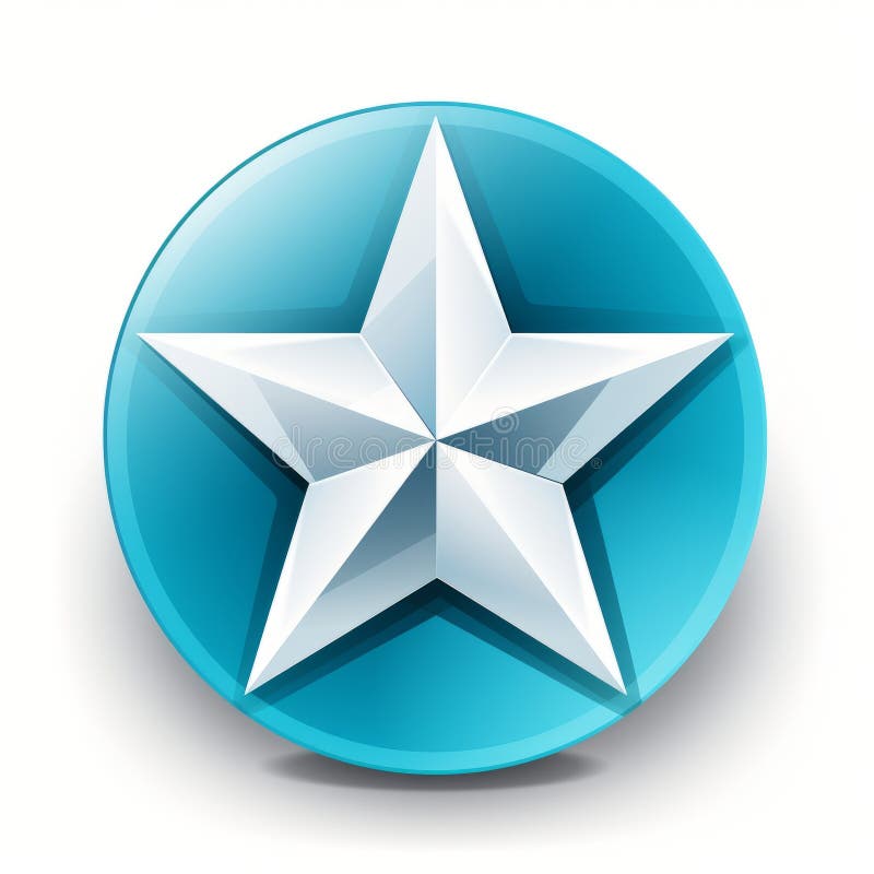 A Blue Star Icon on a White Background Stock Illustration ...