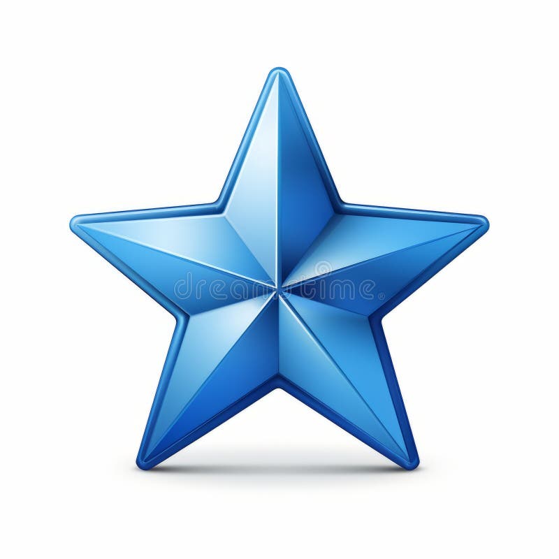 A Blue Star Icon on a White Background Stock Illustration ...