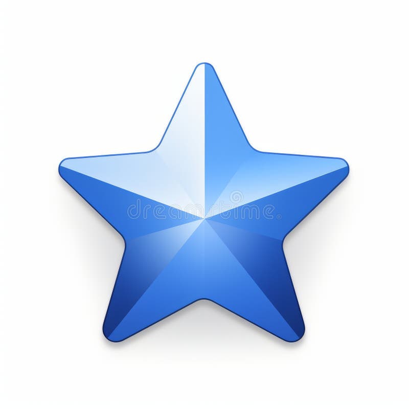 A Blue Star Icon on a White Background Stock Illustration ...