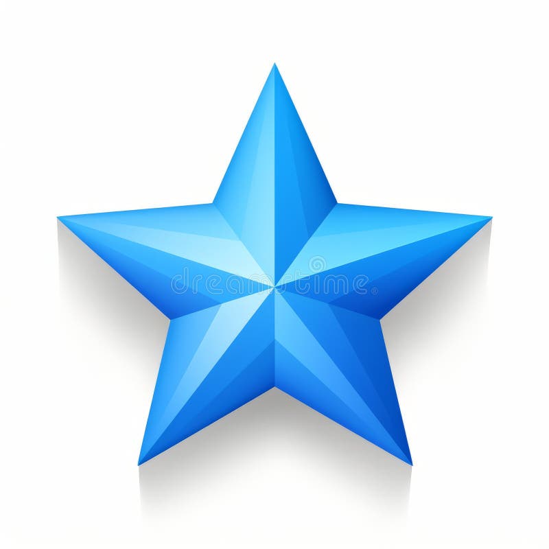 A Blue Star Icon on a White Background Stock Illustration ...