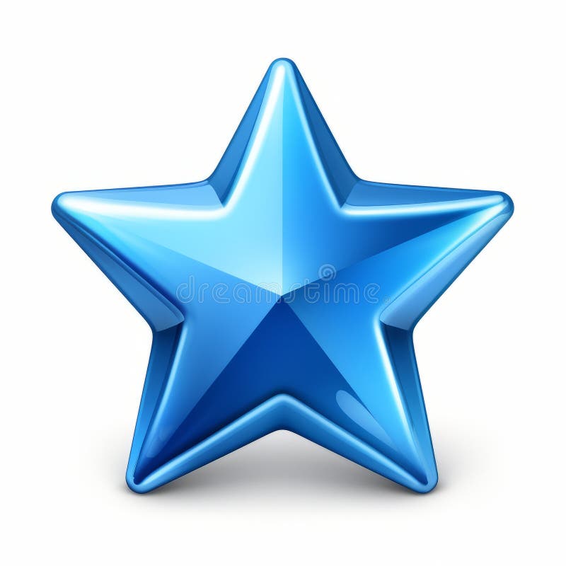 A Blue Star Icon on a White Background Stock Illustration ...