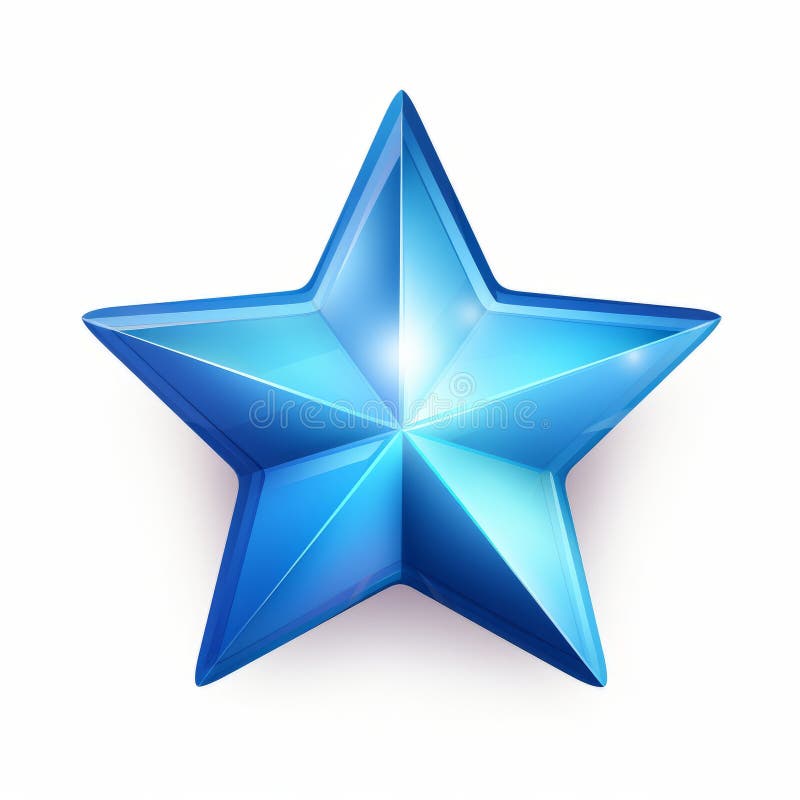A Blue Star Icon on a White Background Stock Illustration ...