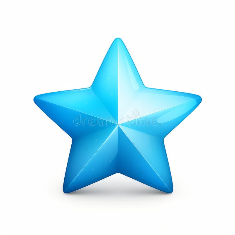 A Blue Star Icon on a White Background Stock Illustration ...