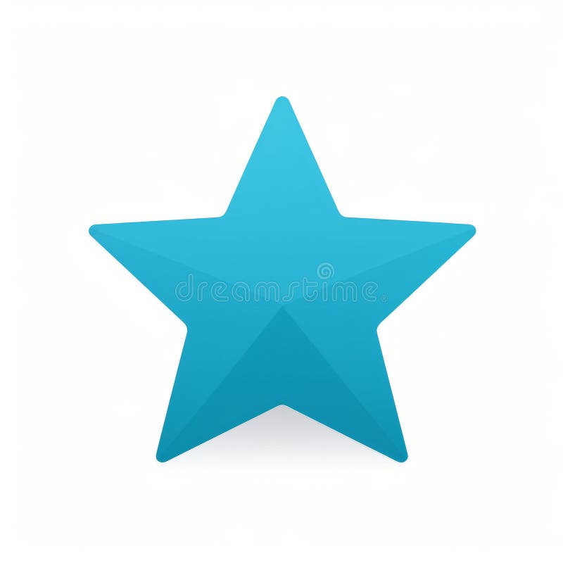 A Blue Star Icon on a White Background Stock Illustration ...