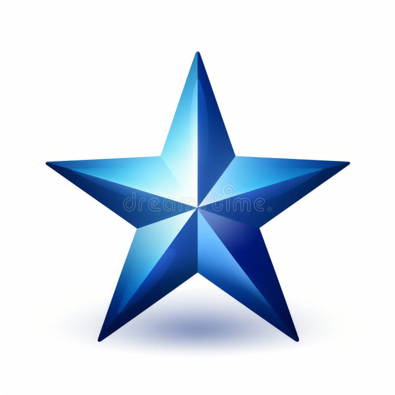 A Blue Star Icon on a White Background Stock Illustration ...