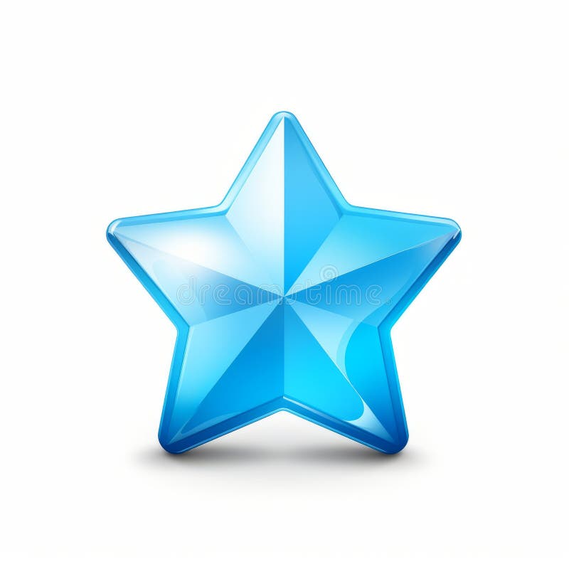 A Blue Star Icon on a White Background Stock Illustration ...