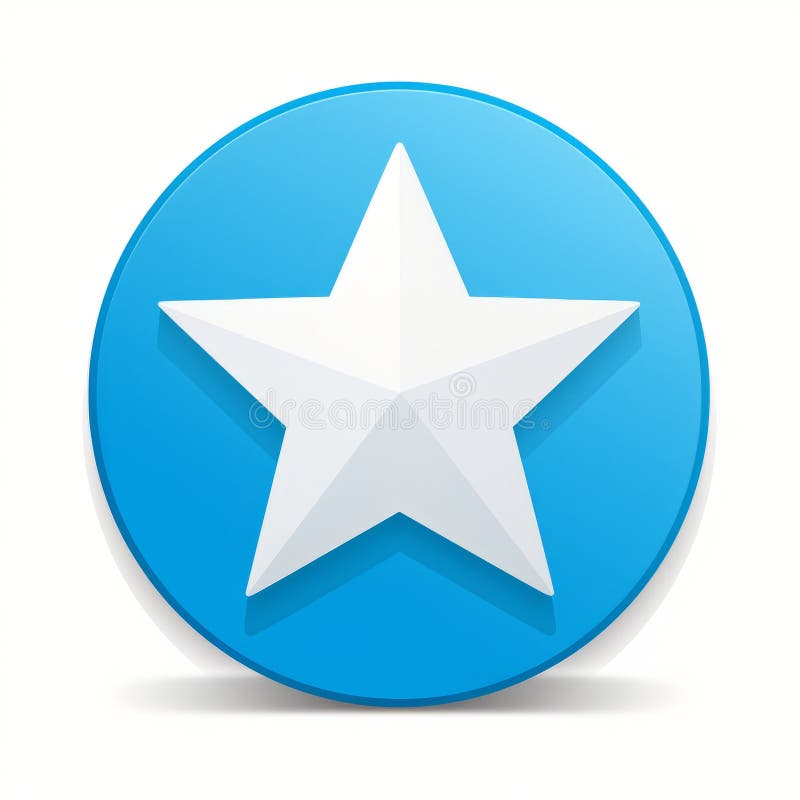 A Blue Star Icon on a White Background Stock Illustration ...