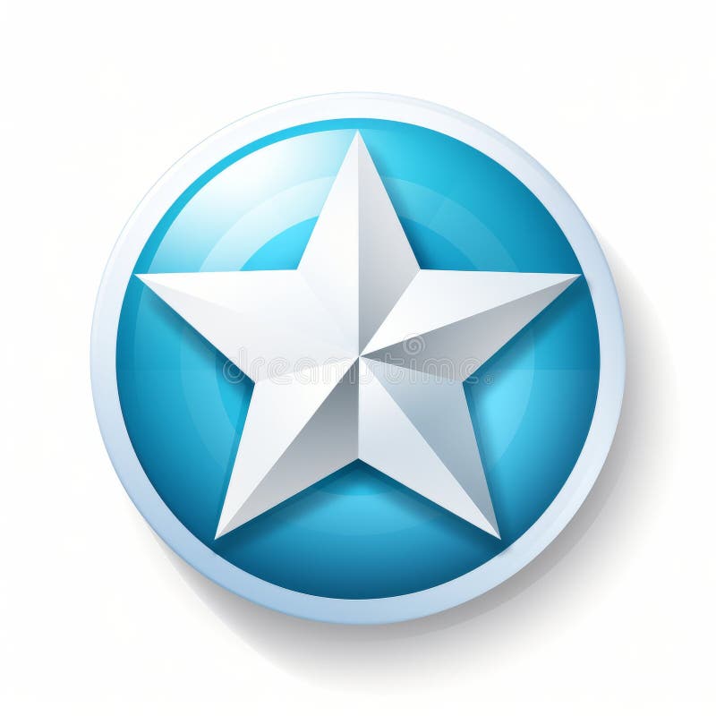 A Blue Star Icon on a White Background Stock Illustration ...