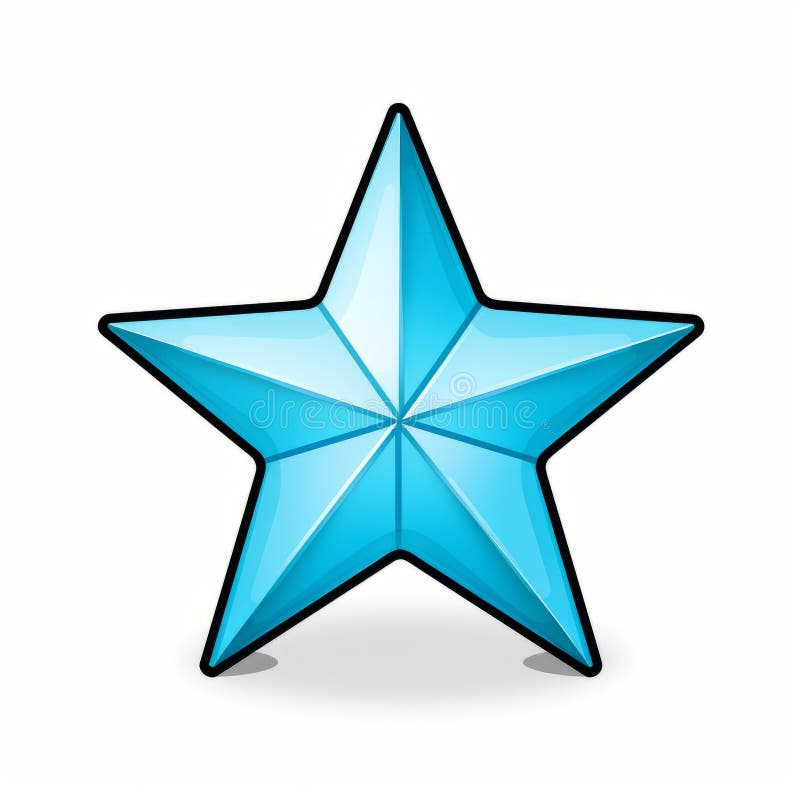 A Blue Star Icon on a White Background Stock Illustration ...