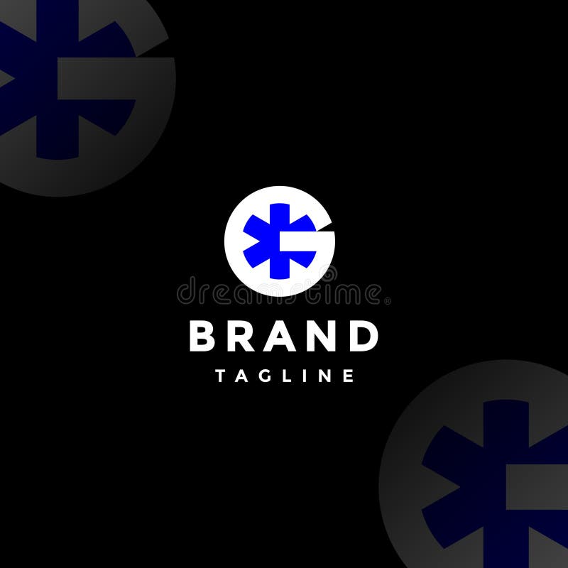 Blue Star Inside G Letter Logo Design Stock Illustration - Illustration ...
