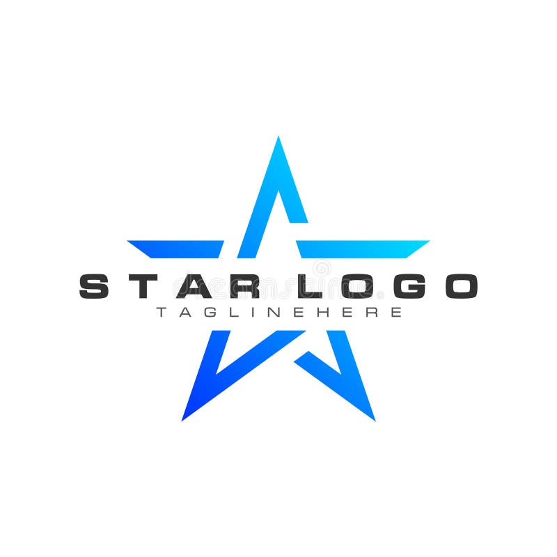 Blue Shooting Star Logo Design Template Stock Vector - Illustration of ...