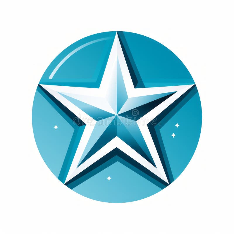 A Blue Star Logo with a Star in the Middle Stock Illustration ...