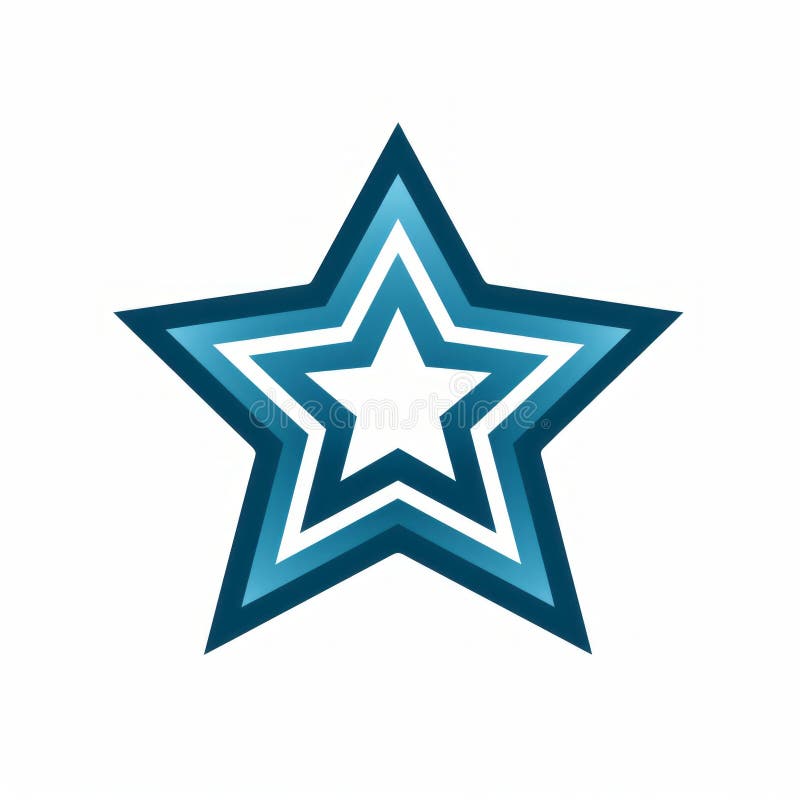 A Blue Star Logo on a White Background Stock Illustration ...