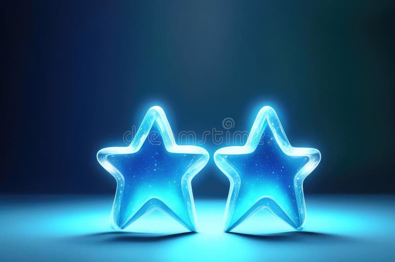 Blue Star Made of Transparent Crystal. Ice Star Stock Illustration ...