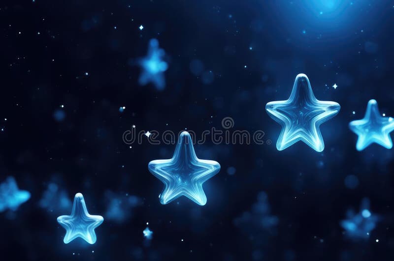 Blue Star Made of Transparent Crystal. Ice Star Stock Illustration ...