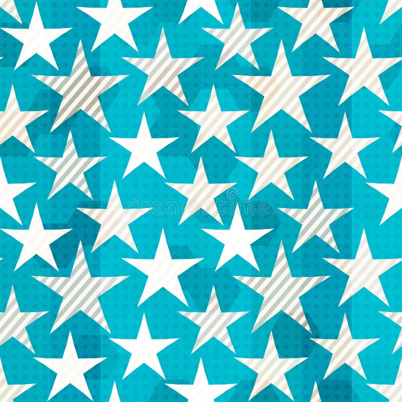Vintage Stars Pattern Poster Stock Illustration - Illustration of dirty ...