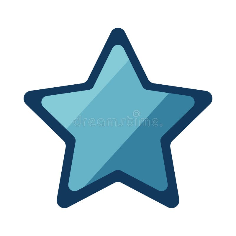 Blue Star Shape Icon for Celebration Success Stock Vector ...