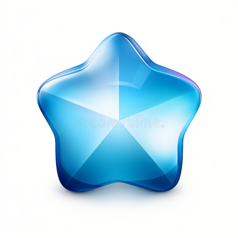 A Blue Star Shaped Icon on a White Background Stock Illustration ...