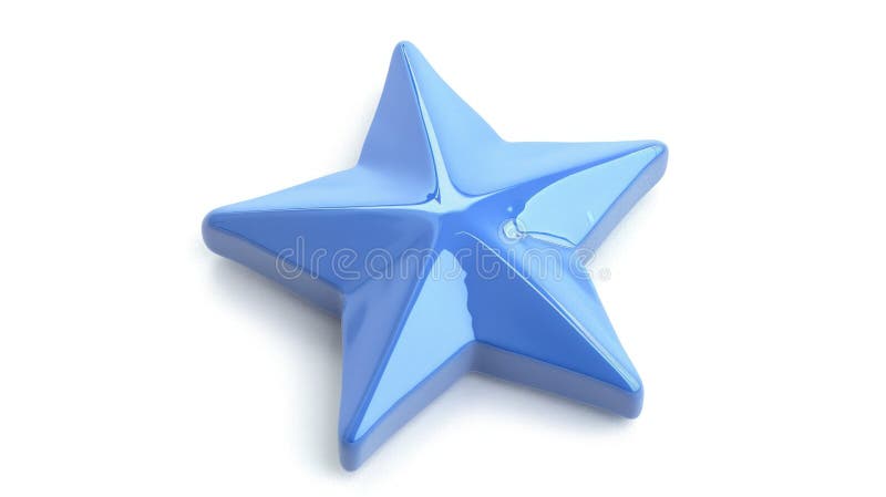 A Blue Star Shaped Object on a White Surface, Suitable for Various ...
