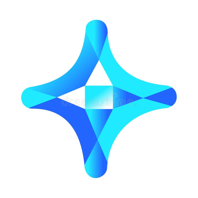 Blue Star Shaped Rhinestone. Vector Isolated. Stock Vector ...