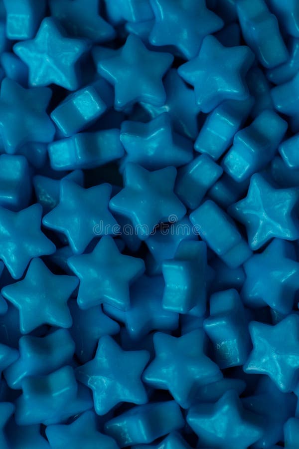 Blue Star Sugar Sprinkles Close Up Texture Stock Image - Image of ...