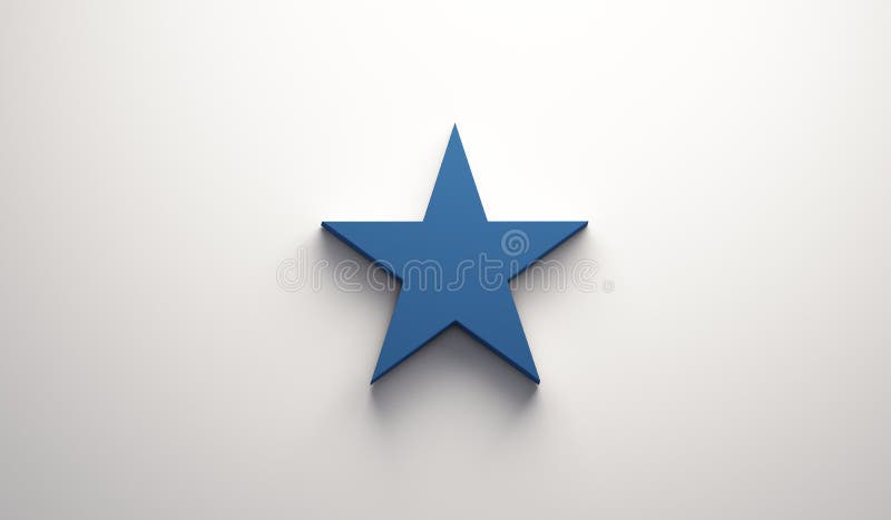 Blue Star Icon. 3D Gold Render Illustration Stock Illustration ...