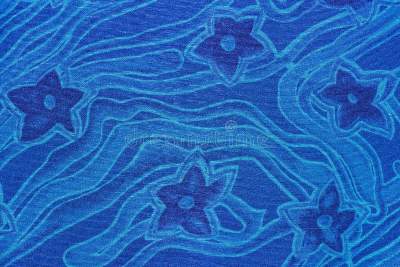 Blue Star and Wave Pattern. Stock Photo - Image of wallpaper, generally ...