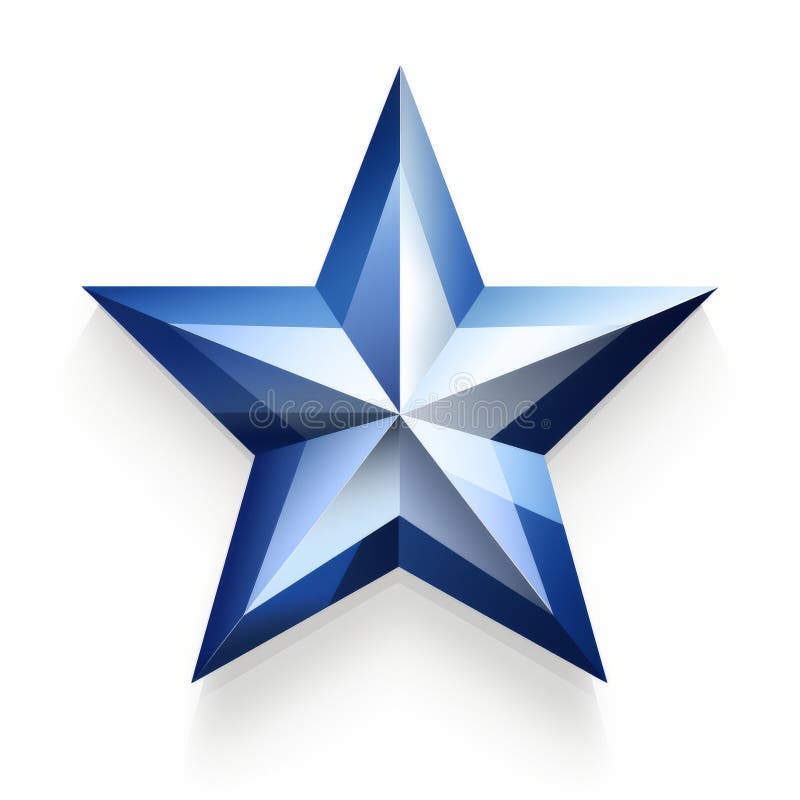 A Blue Star on a White Background Stock Illustration - Illustration of ...