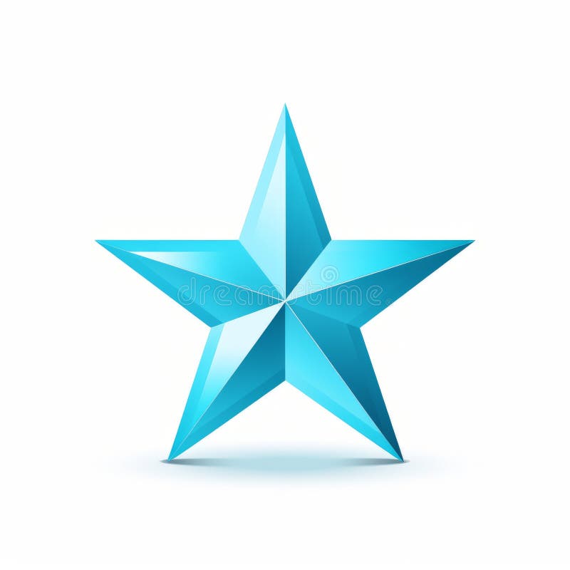 A Blue Star on a White Background Stock Illustration - Illustration of ...