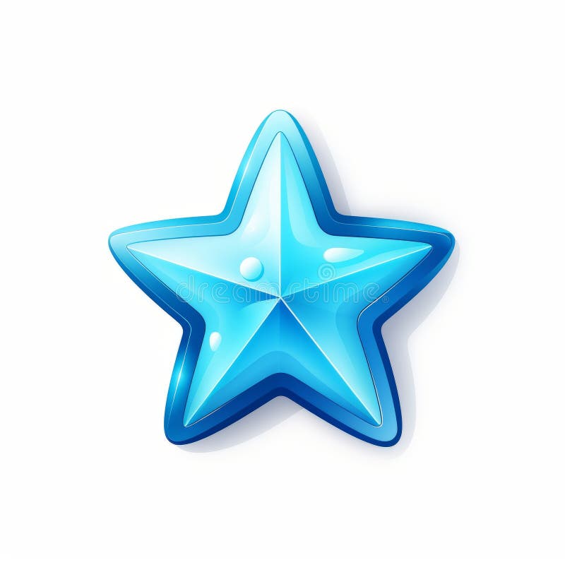 A Blue Star on a White Background Stock Illustration - Illustration of ...