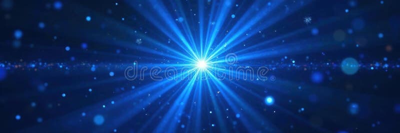 Blue Starburst, Radiant Light Rays Emanating from Center , Graphic ...
