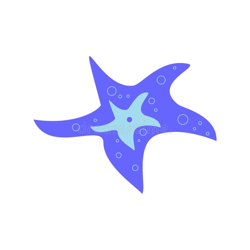 Blue starfish stock illustration. Illustration of blue - 121774445