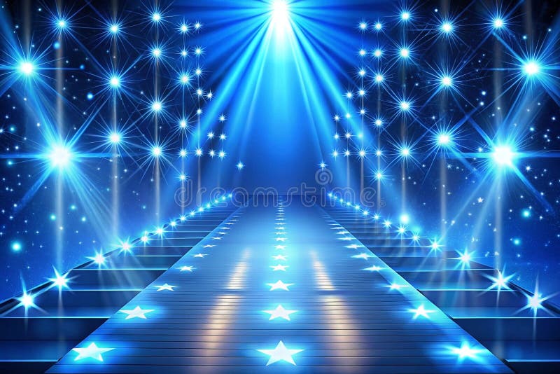 Starlit Runway Spotlight Stage Event Stock Illustrations – 1 Starlit ...