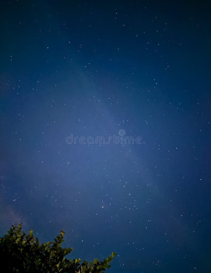 Blue Starry Night at Midnight Stock Photo - Image of nebula, moonlight ...