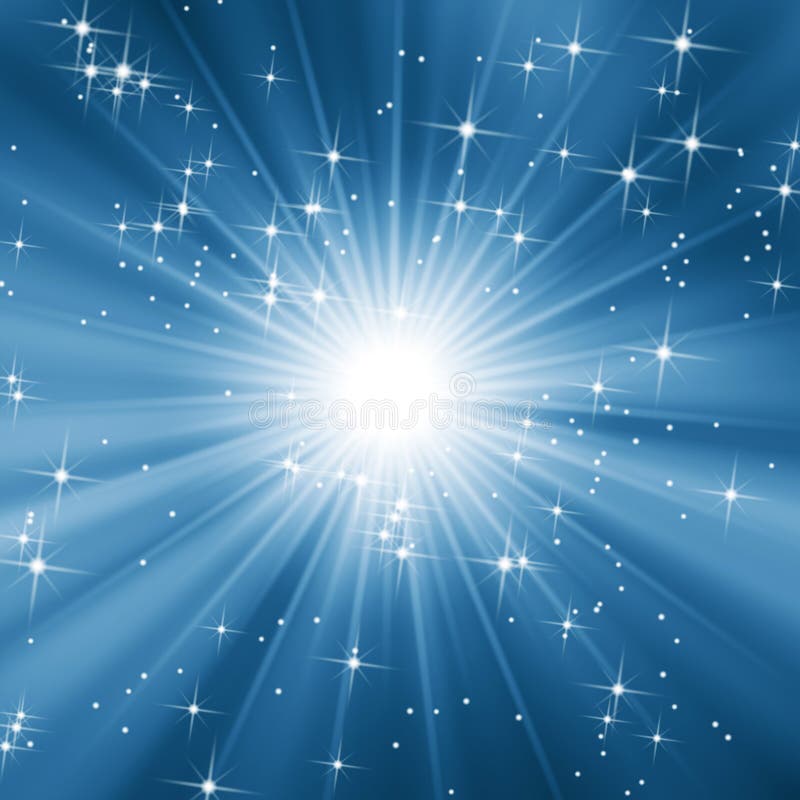 Blue Lights Explosions Background Stock Vector - Illustration of ...