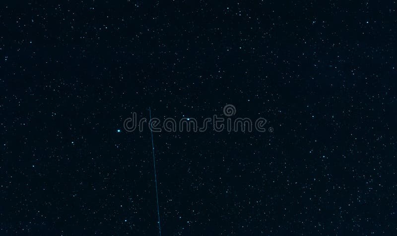 Blue Starry Sky with One Falling Star Stock Image - Image of holidays ...