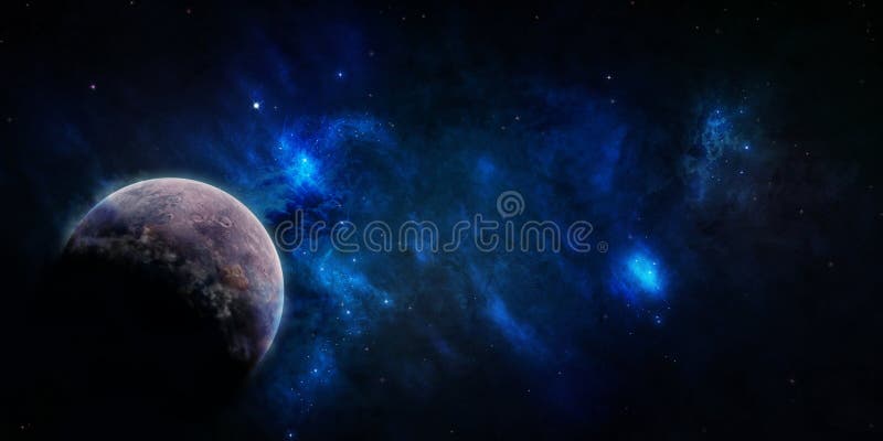 Blue starry sky space stock illustration. Illustration of cloud - 92246538