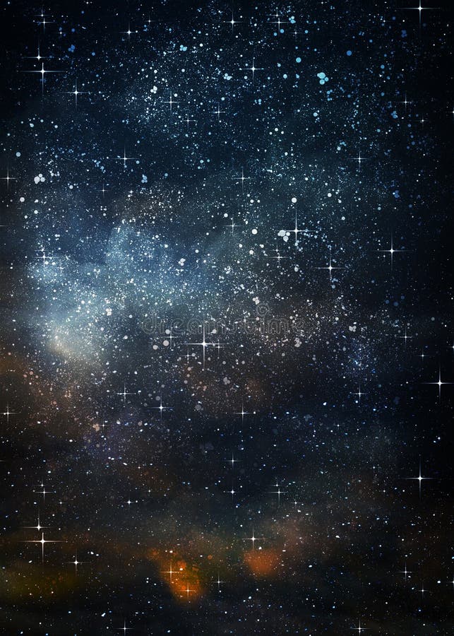 Blue starry space stock illustration. Illustration of abstract - 219511836