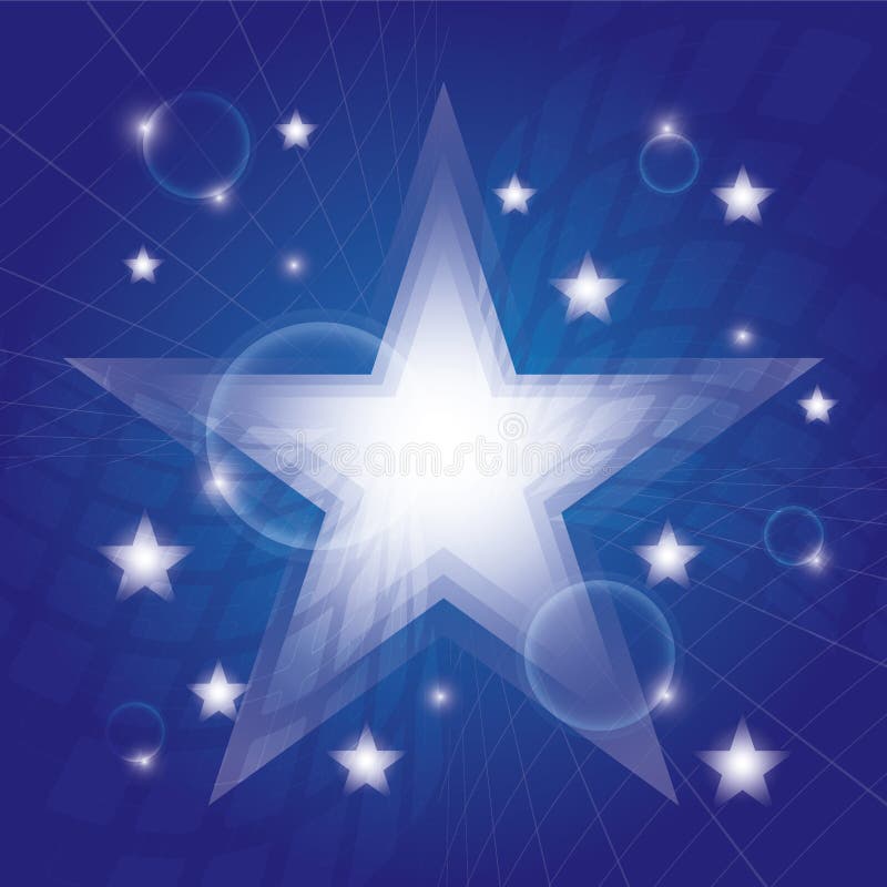 Blue silver star border stock vector. Illustration of glow - 22426548