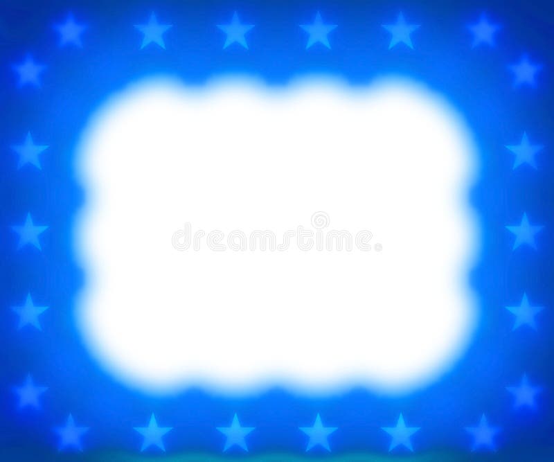 Blue stars frame stock illustration. Illustration of border - 102471287