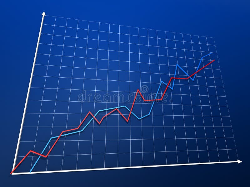Forex Candlestick Chart Over Dark Blue Stock Illustration ...