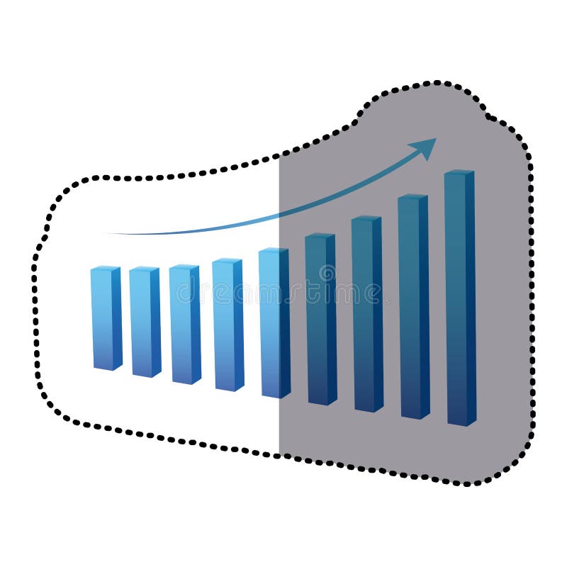 Blue Statistic Graph Business Data Stock Illustration - Illustration of ...