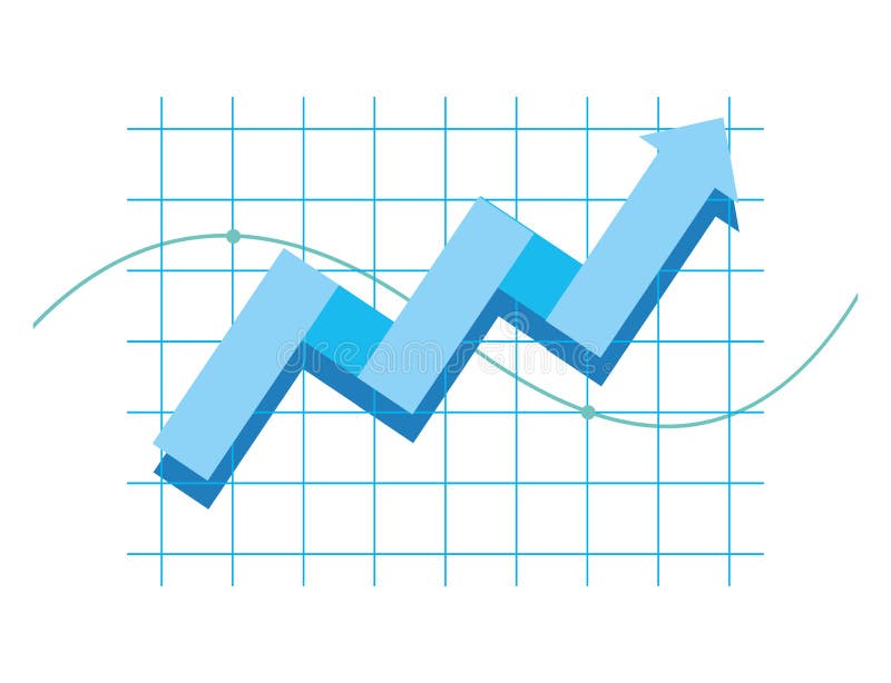 Blue statistics arrow stock vector. Illustration of business - 248231595