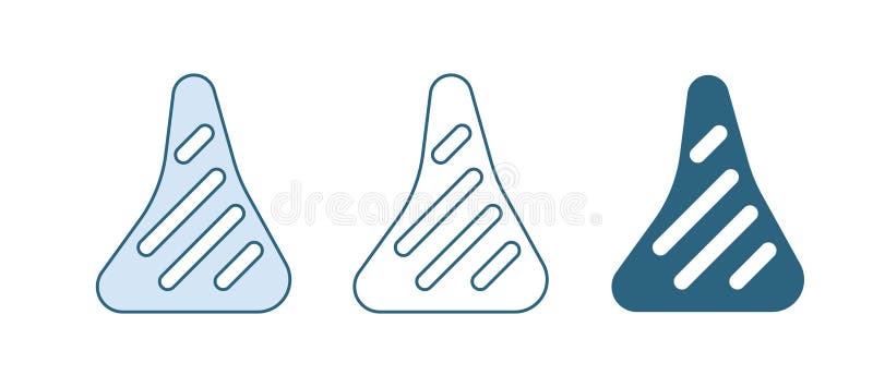 Blue Steak Meat Icon Isolated on White Background. Vector Stock ...