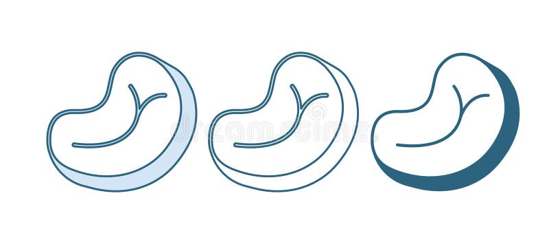 Blue Steak Meat Icon Isolated on White Background. Vector Stock ...